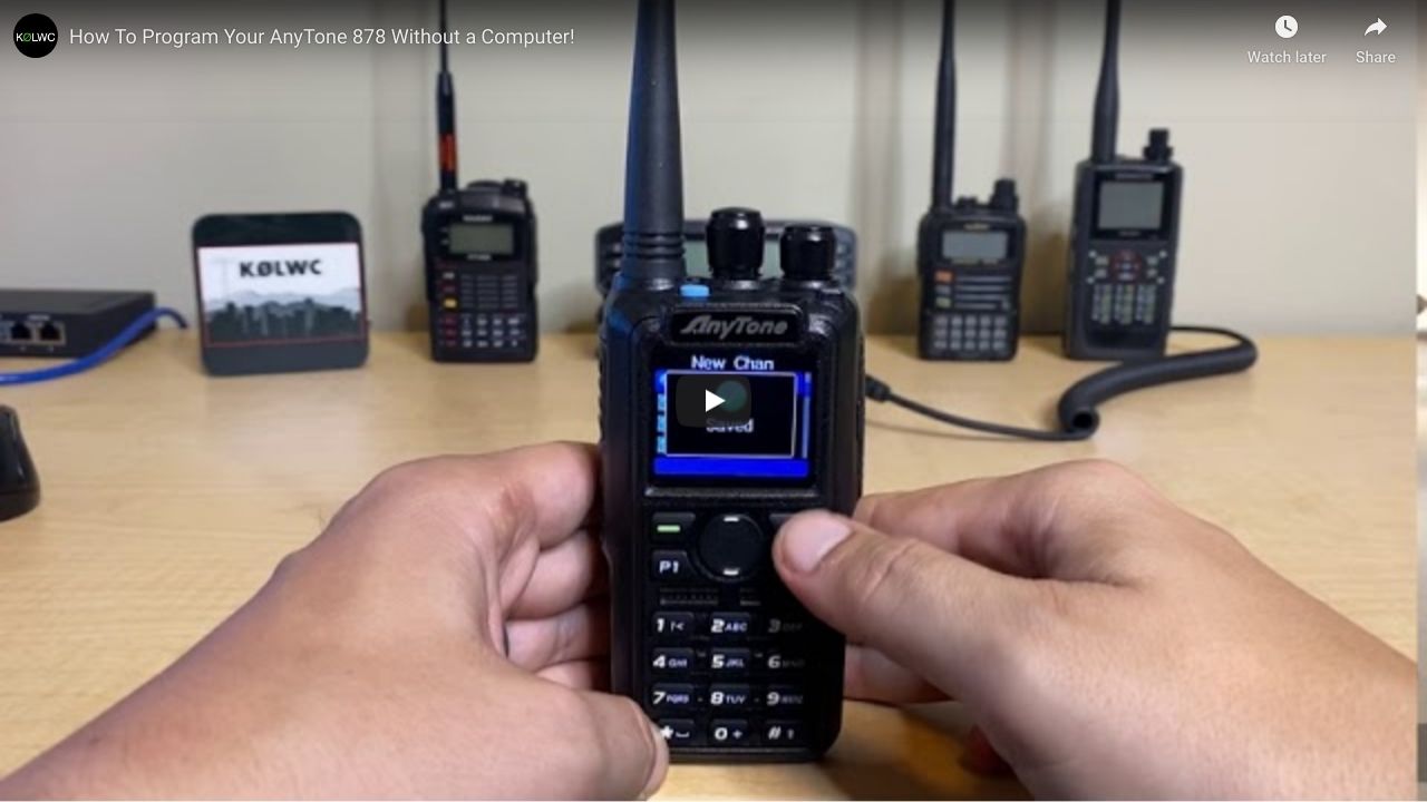 How to Program Your AnyTone 878 Without a Computer – BridgeCom Systems