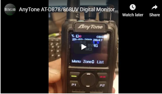 Digital Monitor Demo with AnyTone AT-D868UV/AT-D878UV: Explained – BridgeCom Systems