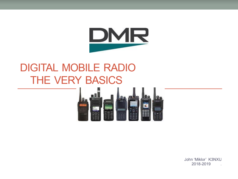 John 'Miklor' K3NXU DMR "The Very Basics" Guide — BridgeCom Systems