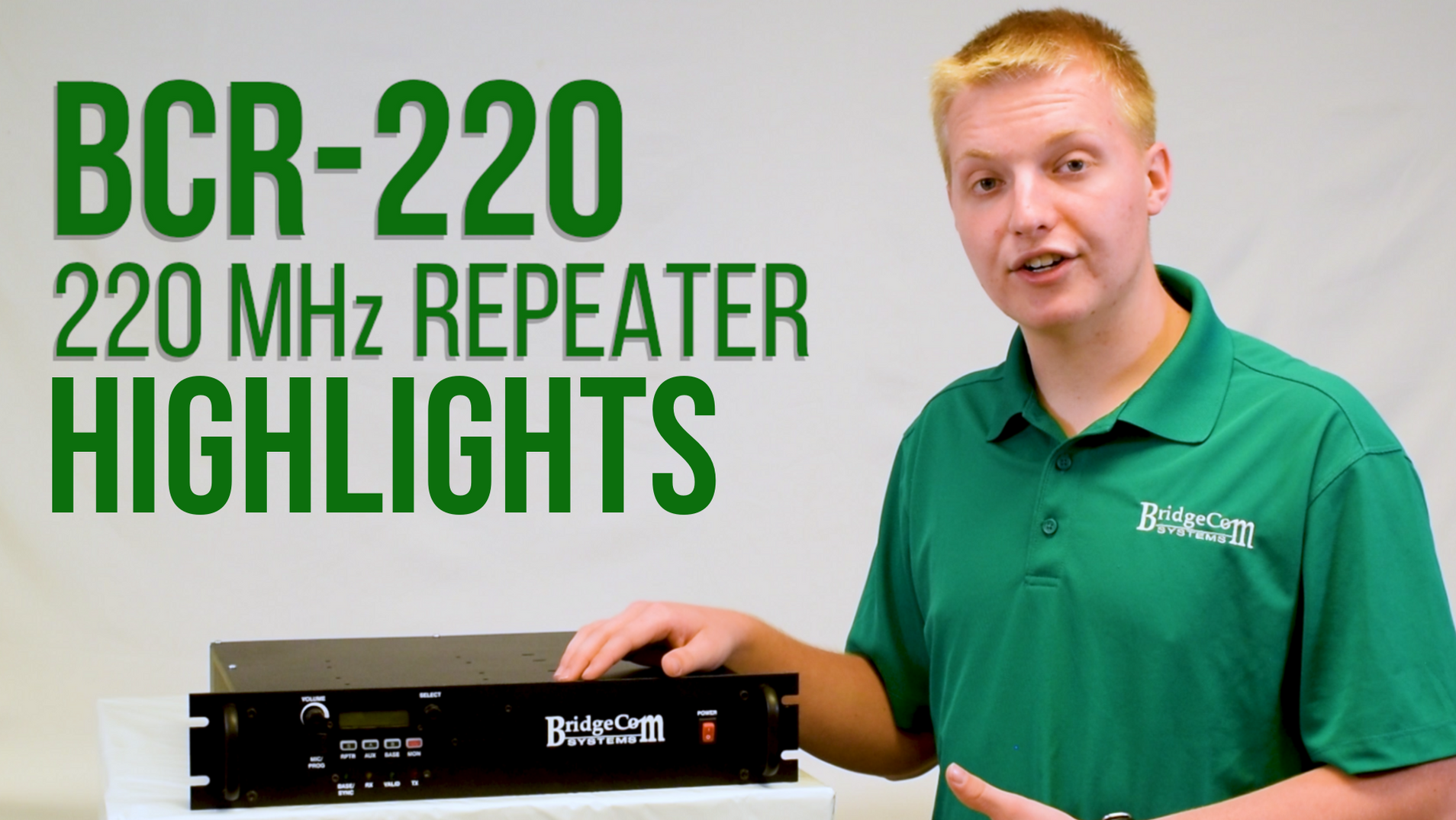 BridgeCom 220MHz BCR-220 (30W) 2-Way Repeater Product Specs and Key Fe — BridgeCom Systems