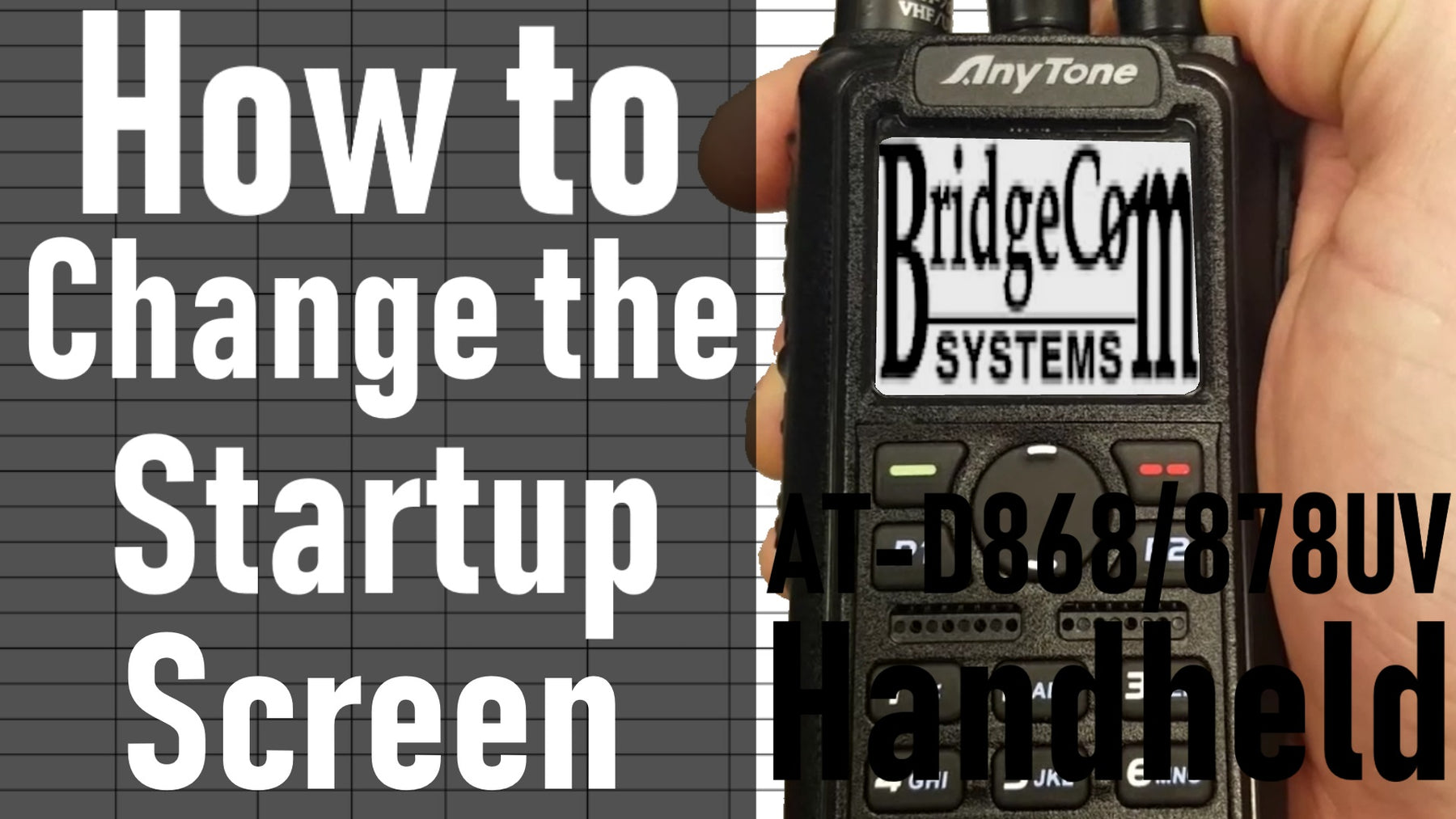 Change Startup Screen on AnyTone 878/868: Easy Guide — BridgeCom Systems