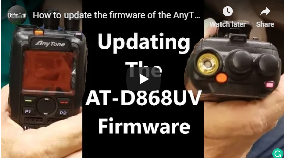 Updating Firmware for AnyTone AT-D868UV: Step-by-Step Guide — BridgeCom Systems
