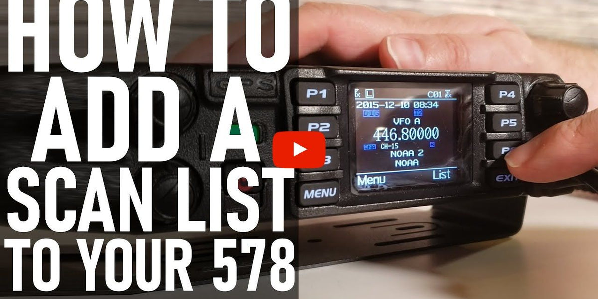 How to add a scan list to the 578 Mobile — BridgeCom Systems