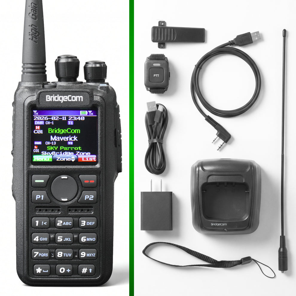 Commercial Maverick VHF UHF DMR Analog Handheld Radio – BridgeCom Systems