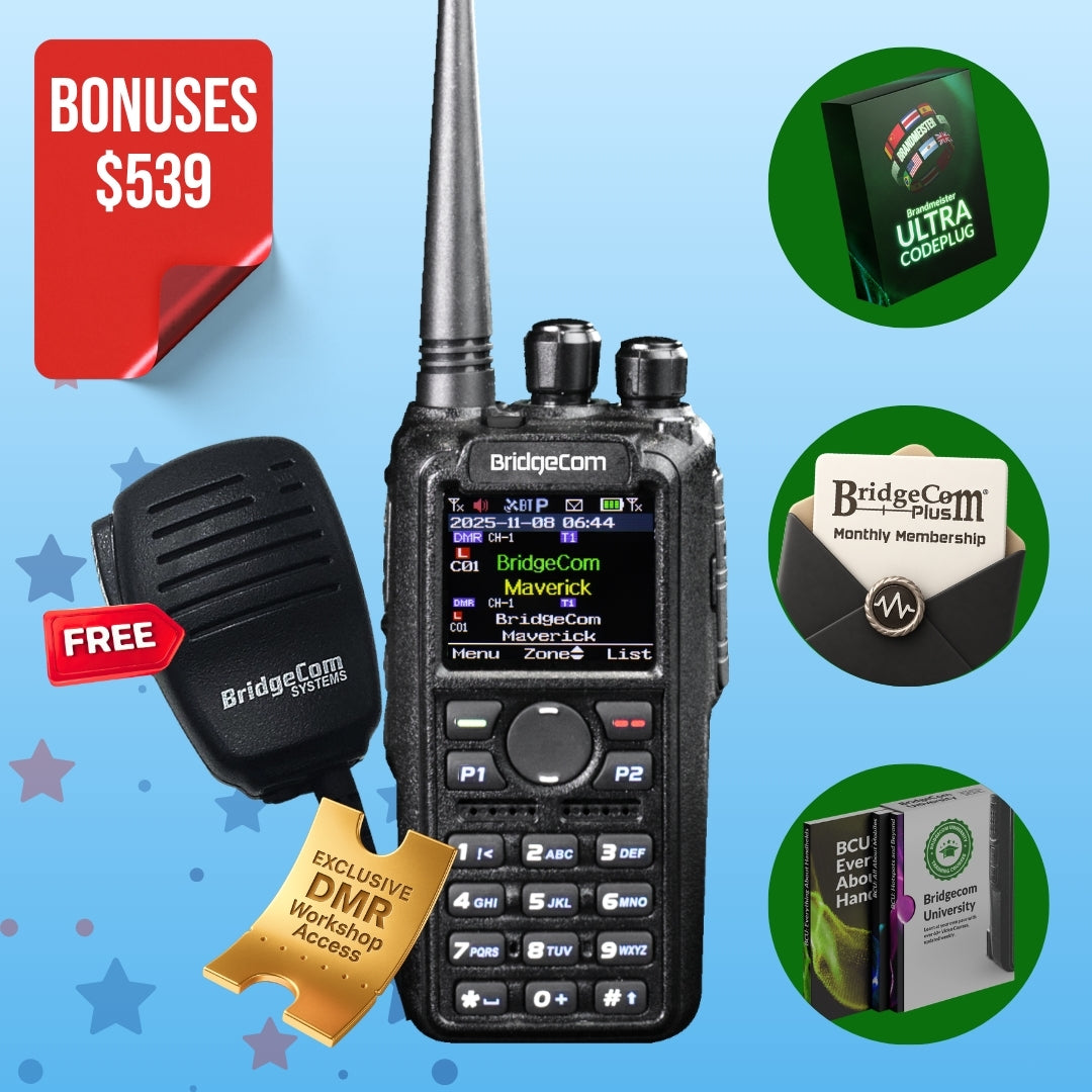 BridgeCom Maverick Dual Band DMR/Analog Radio – BridgeCom Systems