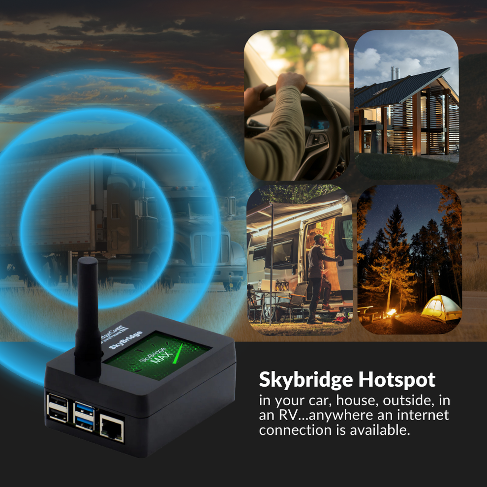 SkyBridge MAX Dual Band Digital Hotspot | BridgeCom Systems