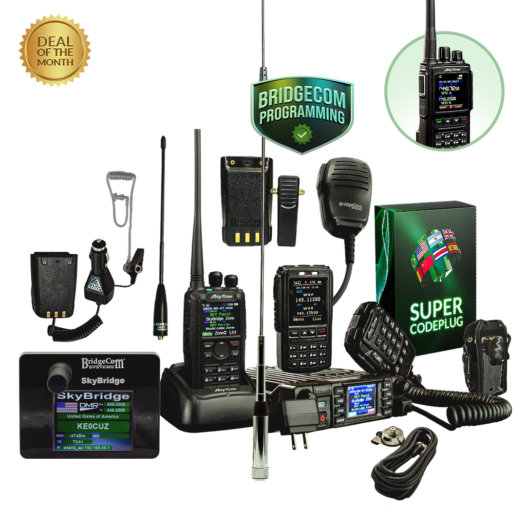 AnyTone AT-D578UVIIIPLUS Tri-Band DMR Mobile Radio | Free $97 Training Course — BridgeCom Systems