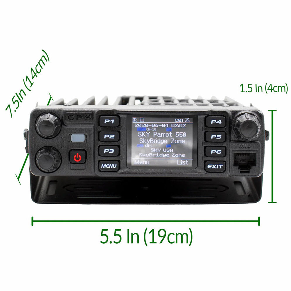 AnyTone AT-D578UVIIIPLUS Tri-Band DMR Mobile Radio | BridgeCom Systems