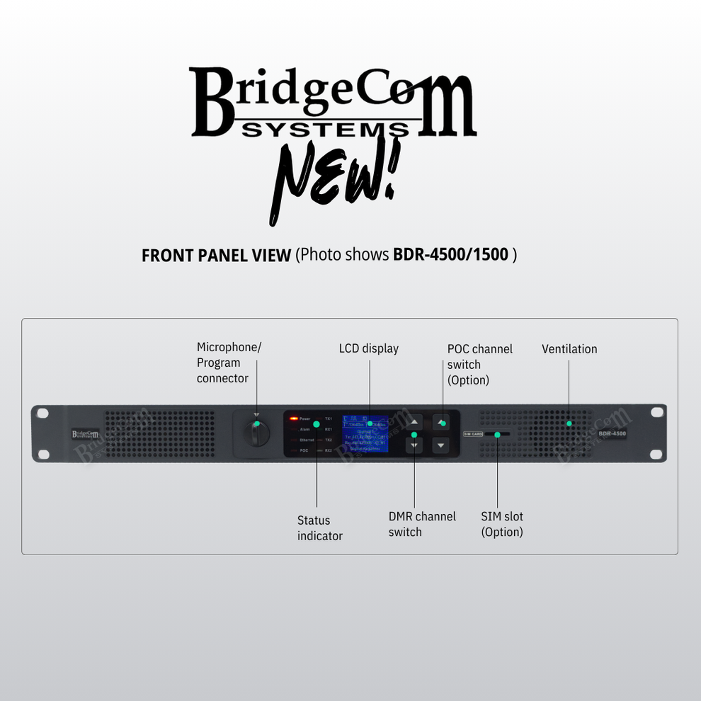BDR-4500 UHF Analog/DMR Repeater – BridgeCom Systems